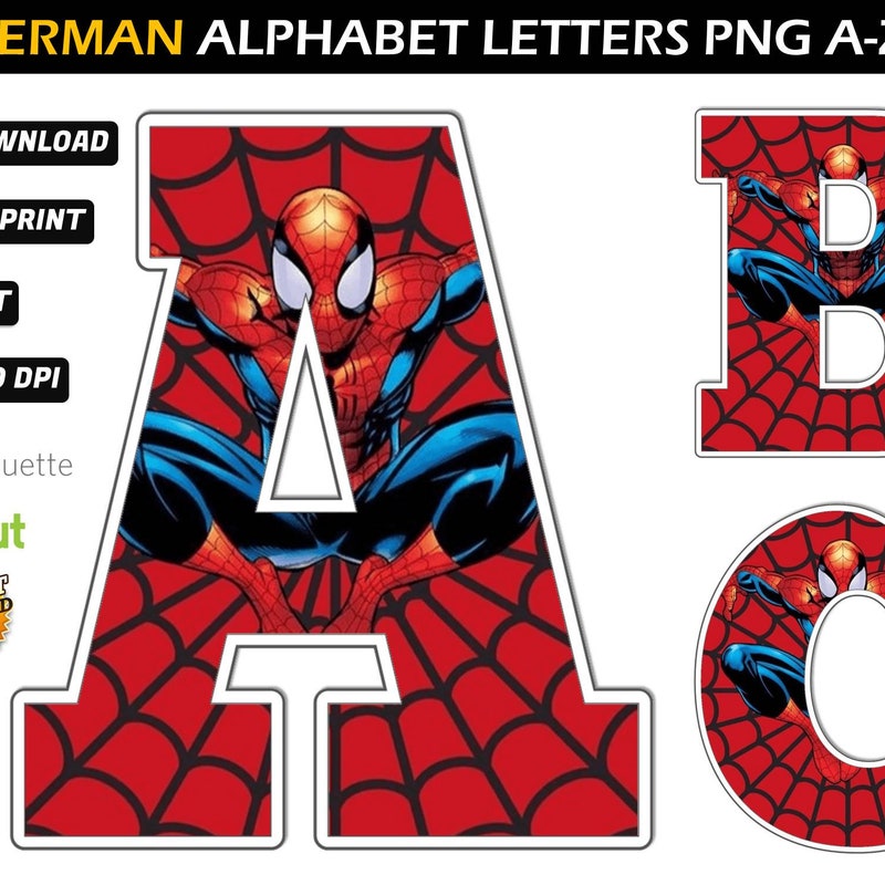 Spiderman Letters - Etsy