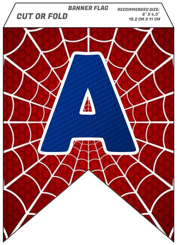 Spiderman Alphabet PNG Spiderman Birthday Banner Spiderman - Etsy