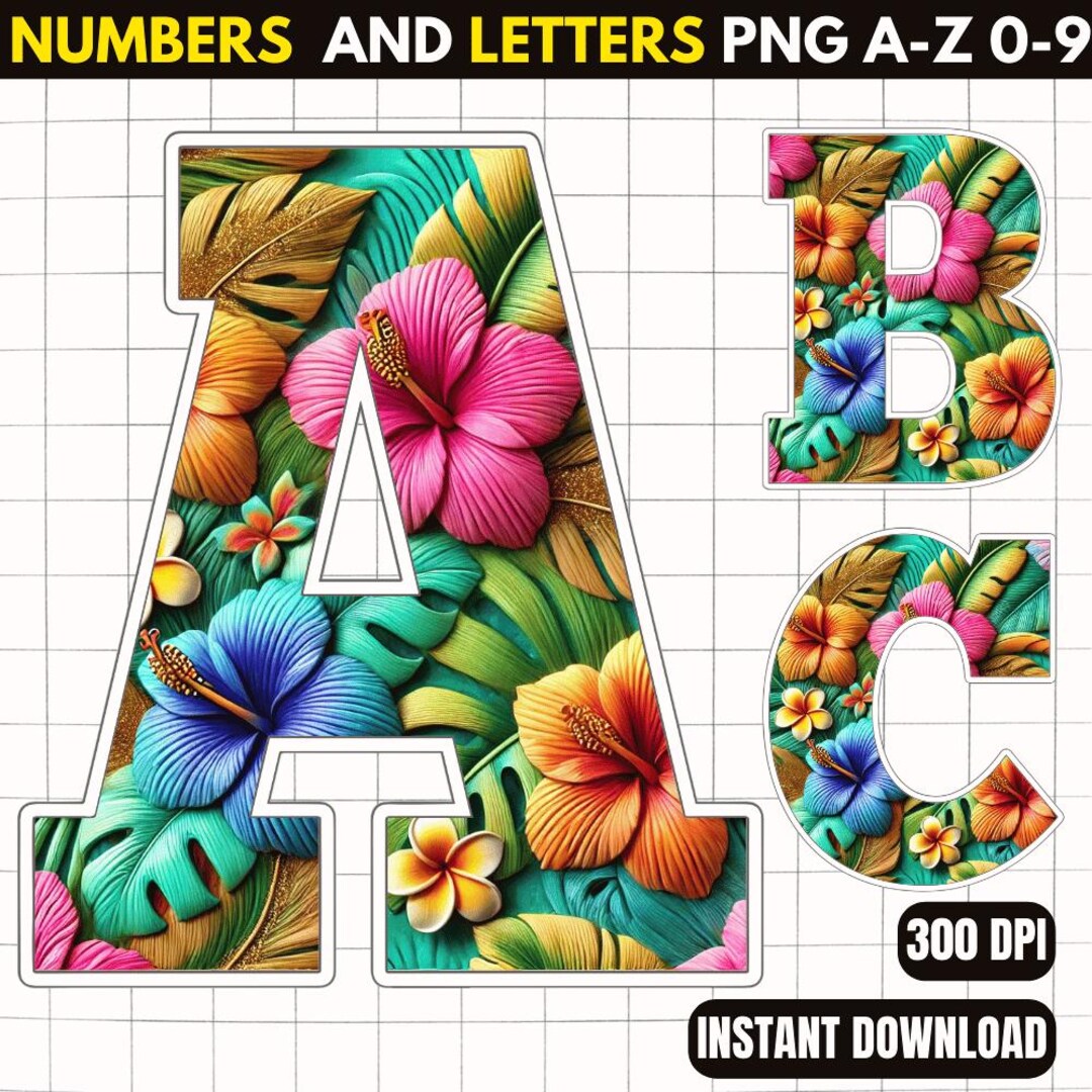 Hawaii Alphabet - Hawaii Font Png - Hawaii Letters - Printable Hawaii ...