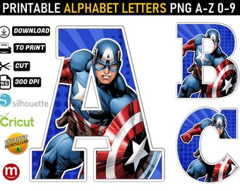 Superhero Alphabet Png Superhero Birthday Banner Superhero Alphabet ...