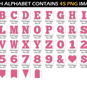 Puppy Paws Alphabet, Puppy Paws Font Png, Puppy Paws Letters, Printable ...