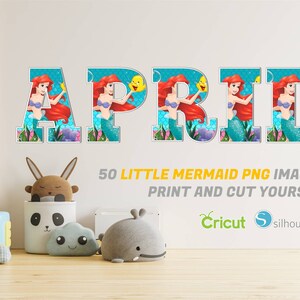 Mermaid Alphabet PNG Mermaid Birthday Banner Mermaid - Etsy