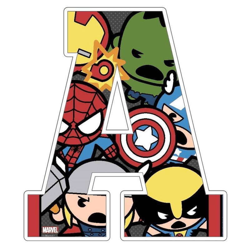 Superhero Alphabet PNG Superhero Birthday Banner Superhero - Etsy