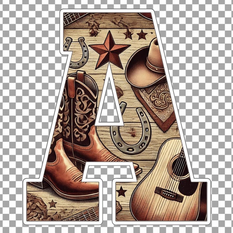 Cowboy-Alphabet PNG - Cowboy-Alphabet - Cowboy-Buchstaben Png - Cowboy ...