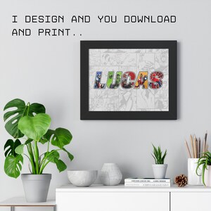 Superhero Custom Name - Download and Print Yourself - Etsy