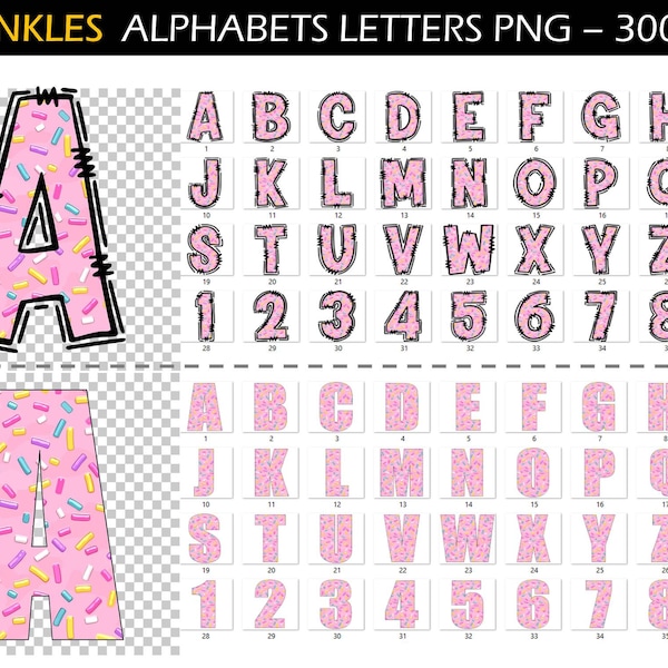 Sprinkles Alphabet Letter - Etsy