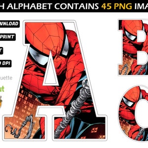 135 IMAGES - 3 Spiderman Alphabets Different Backgrounds Png - Spiderman Letters Png - Spiderman ...