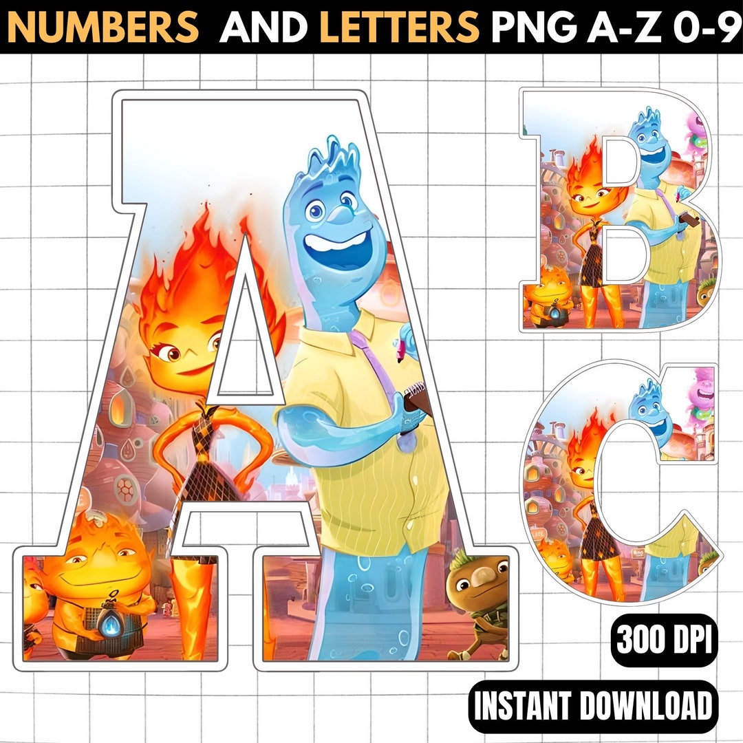 Elemental Alphabet PNG - Elemental Birthday Banner - Elemental Party ...