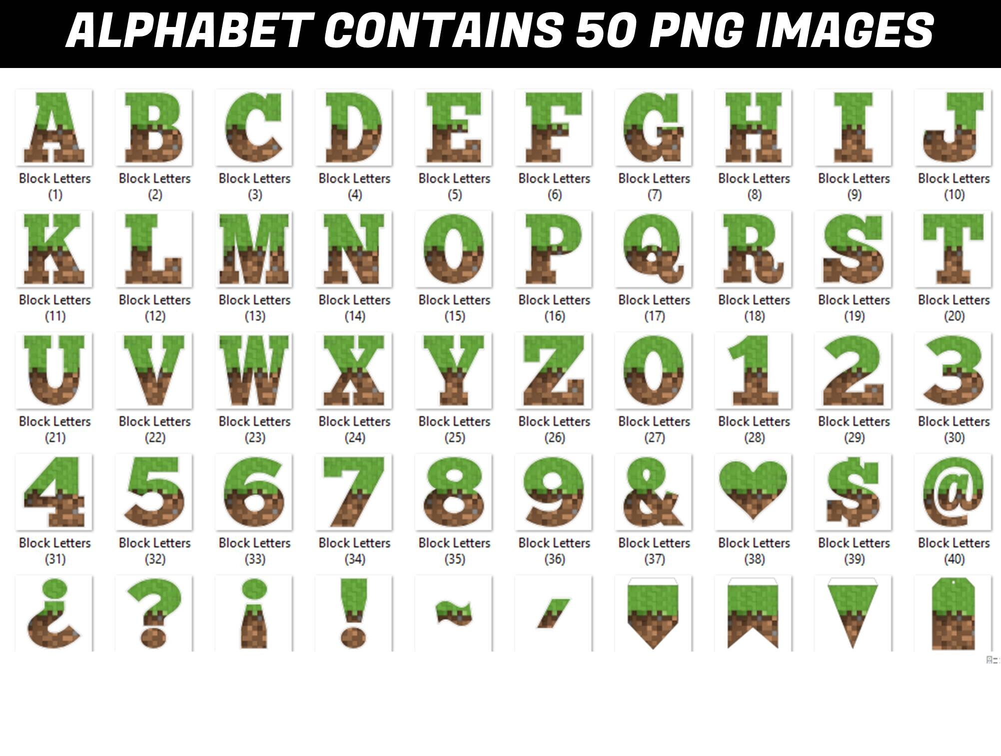 Block Alphabets Letters PNG Block Letters Png Block - Etsy Canada