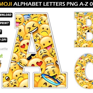 Emoji Alphabet PNG - Emoji Birthday Banner - Emoji Font - Emoji ...