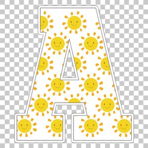Sun Alphabet Png - Sun Letters Png - Sun Birthday Party - Sun Party ...