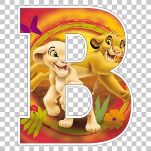 PACK 225 IMAGES - 5 Different Alphabets - Lion King Alphabet PNG - Lion ...