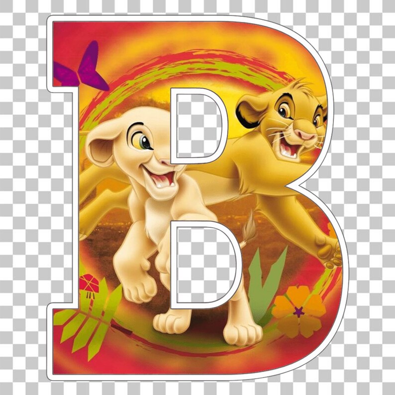 PACK 225 IMAGES 5 Different Alphabets Lion King Alphabet - Etsy