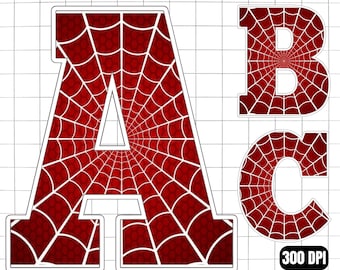 Spiderman Alphabet PNG Spiderman Birthday Banner Spiderman Letters Png ...
