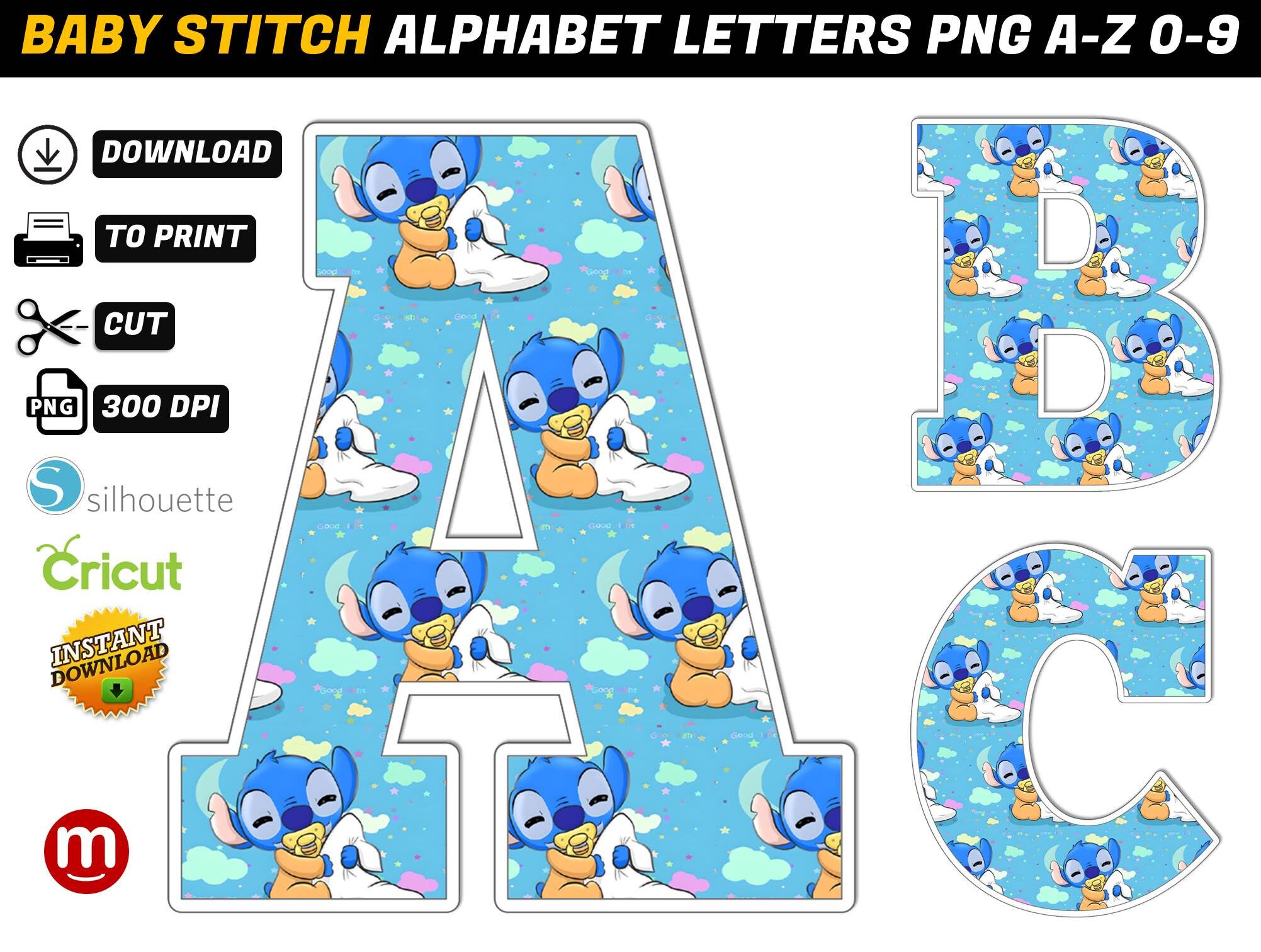 Baby Stitch Alphabet PNG Baby Stitch Letters Png Stitch - Etsy España