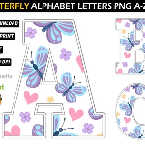 Butterfly Alphabet Png - Butterfly Letters Png - Butterfly Party ...