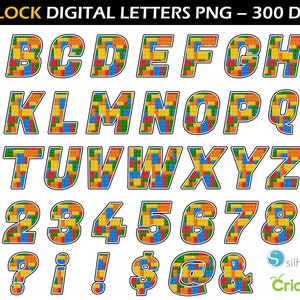 Block Alphabet PNG - Block Letter Font Clip Art PNG Silhouette Files ...