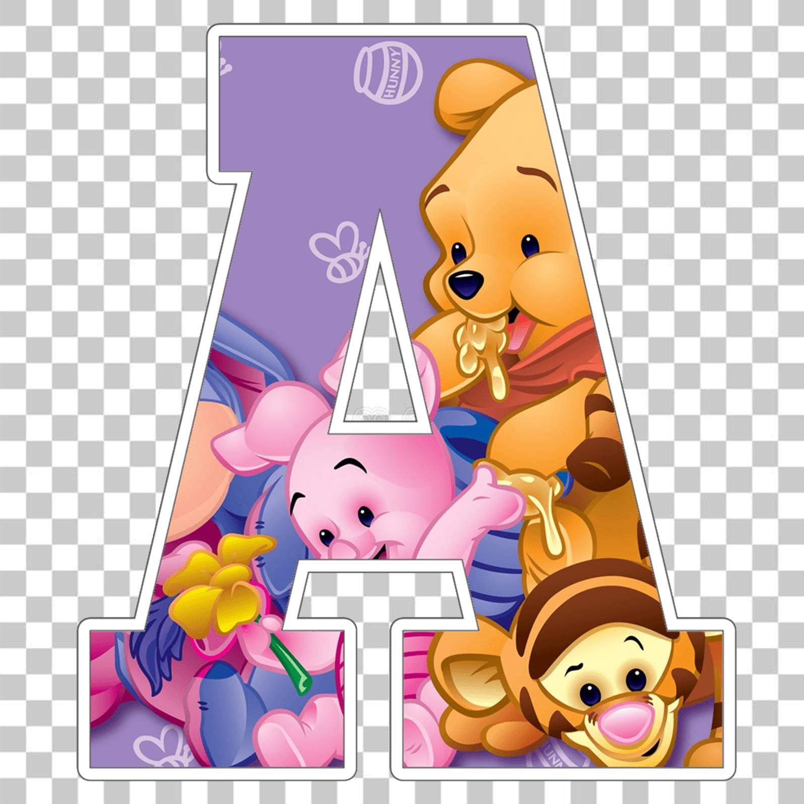 Winnie Pooh Alphabet PNG Winnie Pooh Baby Winnie Pooh - Etsy México