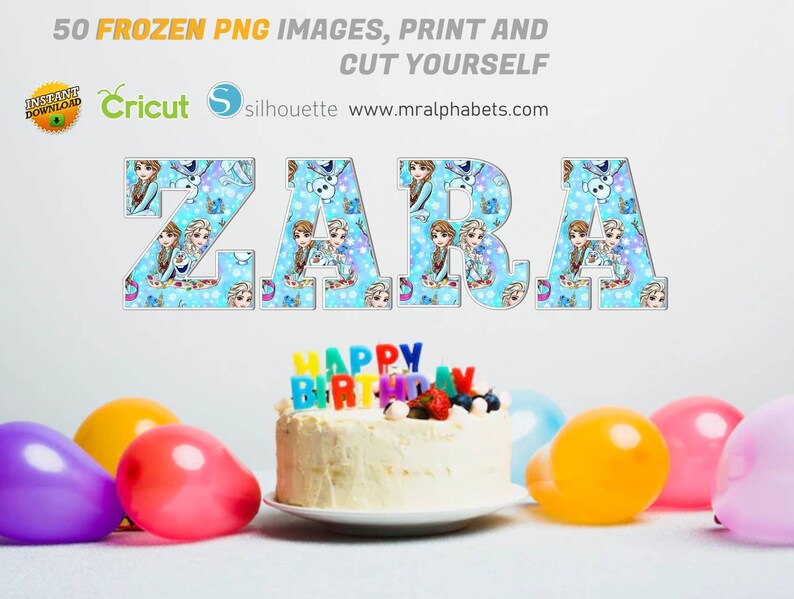 Princess Alphabet PNG Pricess Birthday Banner Pricess - Etsy