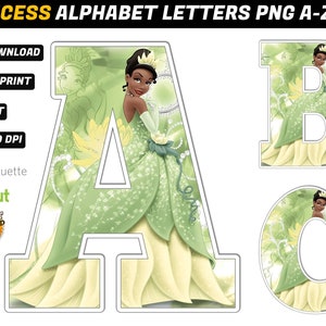 Princess Alphabet PNG - Princess Birthday Banner - Princess Party ...