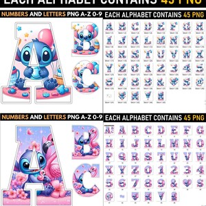 405 IMAGES - 9 Stitch Alphabets Different Backgrounds Png - Stitch ...