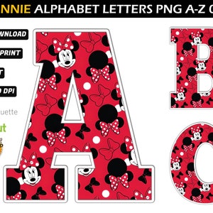 Minnie Alphabet PNG - Minnie Birthday Banner - Minnie Birthday ...