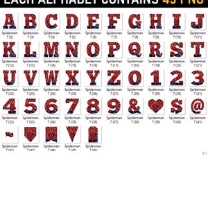 MEGA PACK 50 ALPHABET - Each Alphabet Contains 45 Images Png - Total of ...