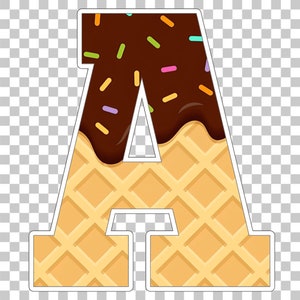 Ice Cream Alphabet PNG - Ice Cream Letters Png - Ice Cream Birthday ...