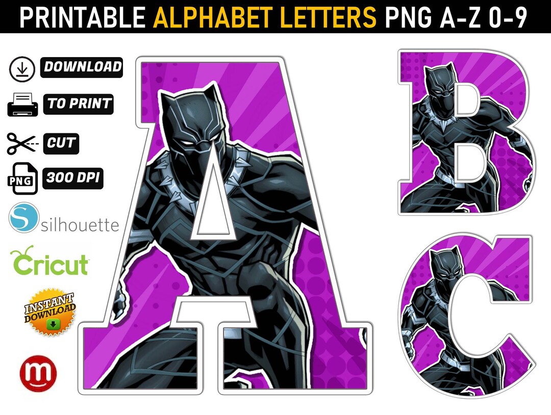 Superhero Alphabet PNG - Superhero Birthday Banner - Superhero Letters ...