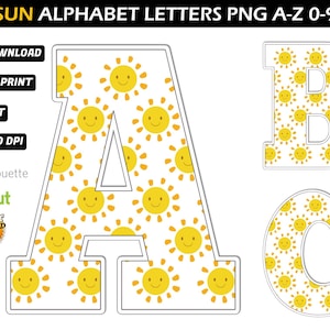 Sun Alphabet Png - Sun Letters Png - Sun Birthday Party - Sun Party ...