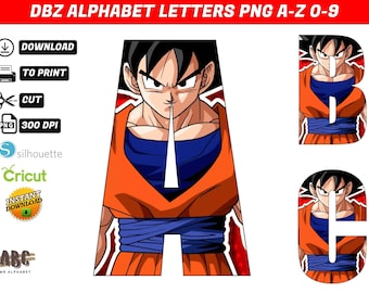 Goku Alphabet Letters - Etsy