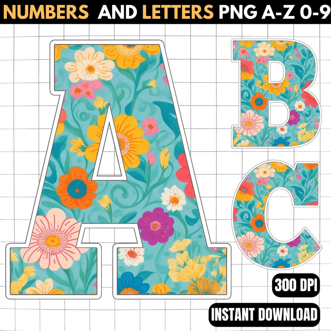 Flower Alphabet PNG Flower Letters Png Flower Font Flower Birthday ...