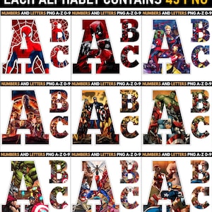 MEGA PACK 50 ALPHABET - Each Alphabet Contains 45 Images Png - Total of ...