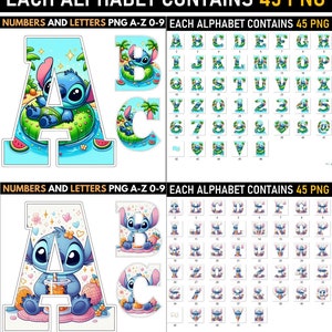 405 IMAGES - 9 Stitch Alphabets Different Backgrounds Png - Stitch ...