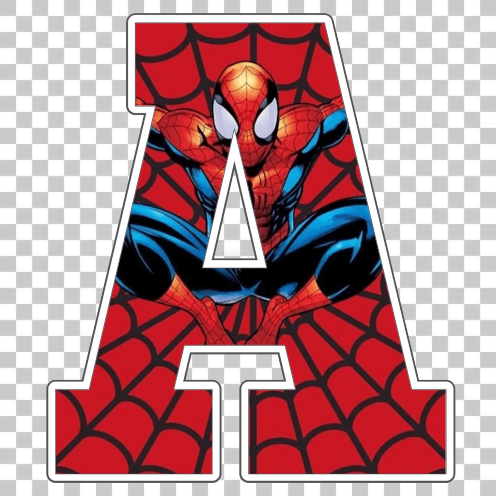 Spiderman Alphabet PNG Spiderman Birthday Banner Spiderman - Etsy