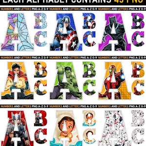 MEGA PACK 50 ALPHABET - Each Alphabet Contains 45 Images Png - Total of ...