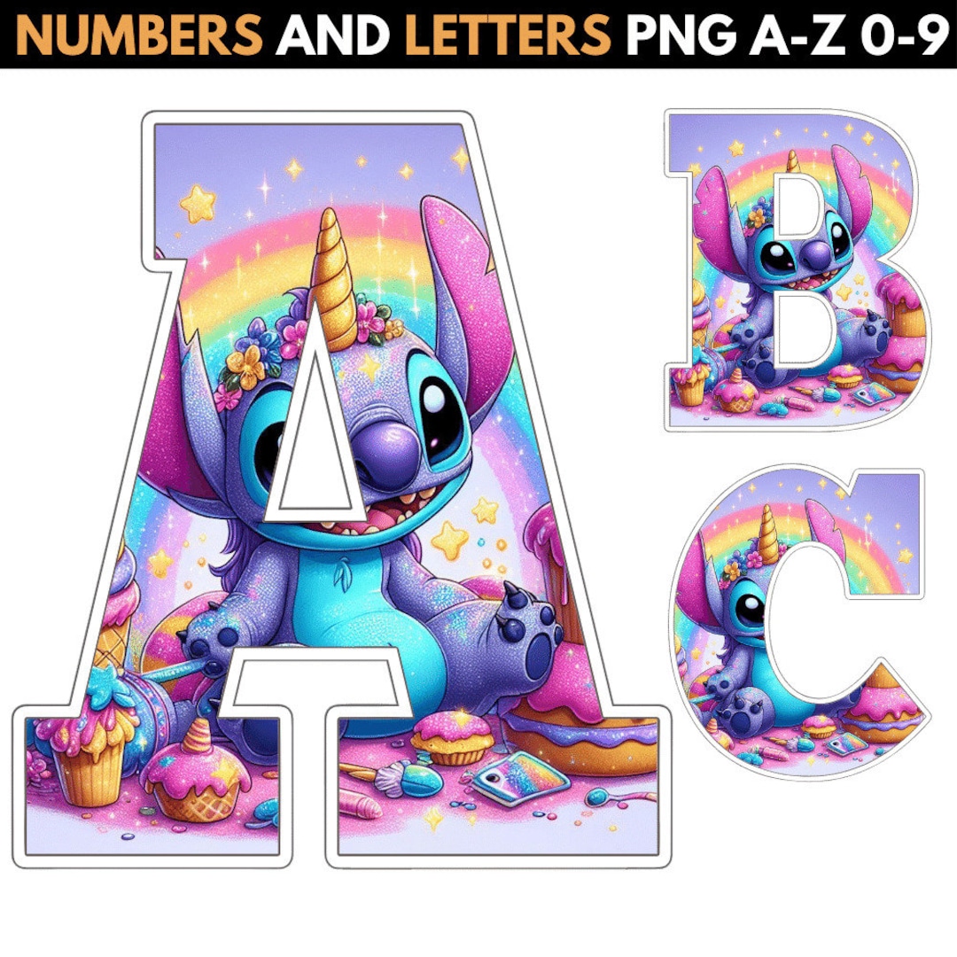 Baby Stitch Alphabet PNG - Baby Stitch Letters Png - Stitch Baby Shower ...