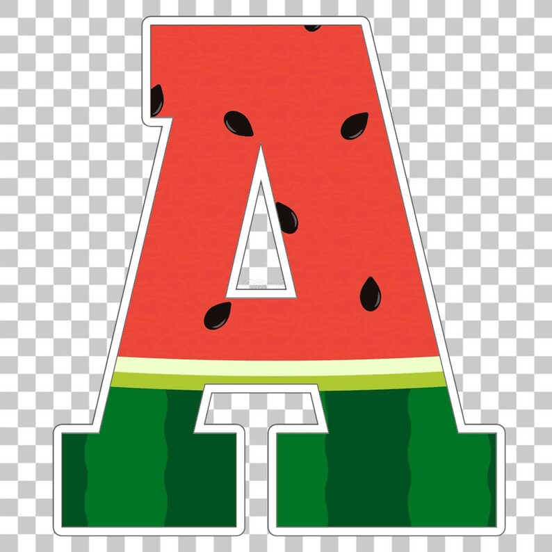 Watermelon Alphabet Letters PNG Watermelon Birthday Banner - Etsy