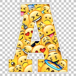 Emoji Alphabet PNG - Emoji Birthday Banner - Emoji Font - Emoji ...