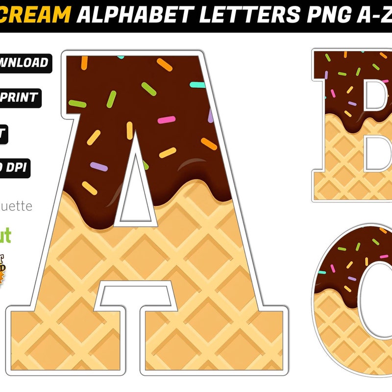 Ice Cream Letters - Etsy