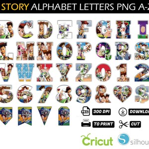 Toy Story Alphabet PNG - Toy Story Letter Font Clip Art PNG Silhouette ...