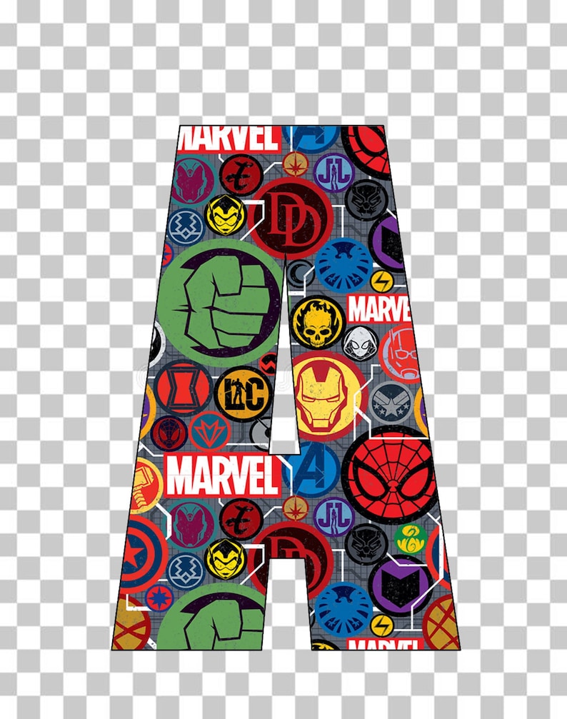 Superhero Alphabet PNG Superhero Letter Font Clip Art PNG - Etsy
