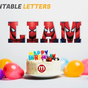Spiderman Alphabet PNG - Spiderman Birthday Banner - Spiderman Letters ...