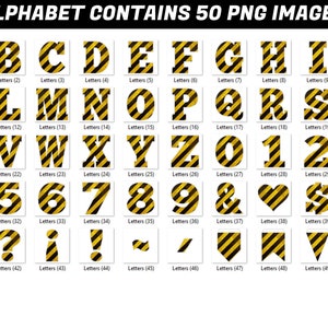 Construction Alphabet Letters PNG - Construction Birthday Banner ...