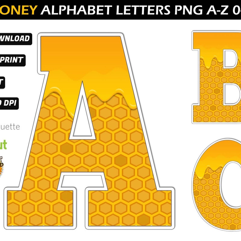 Honey Bee Alphabet - Etsy