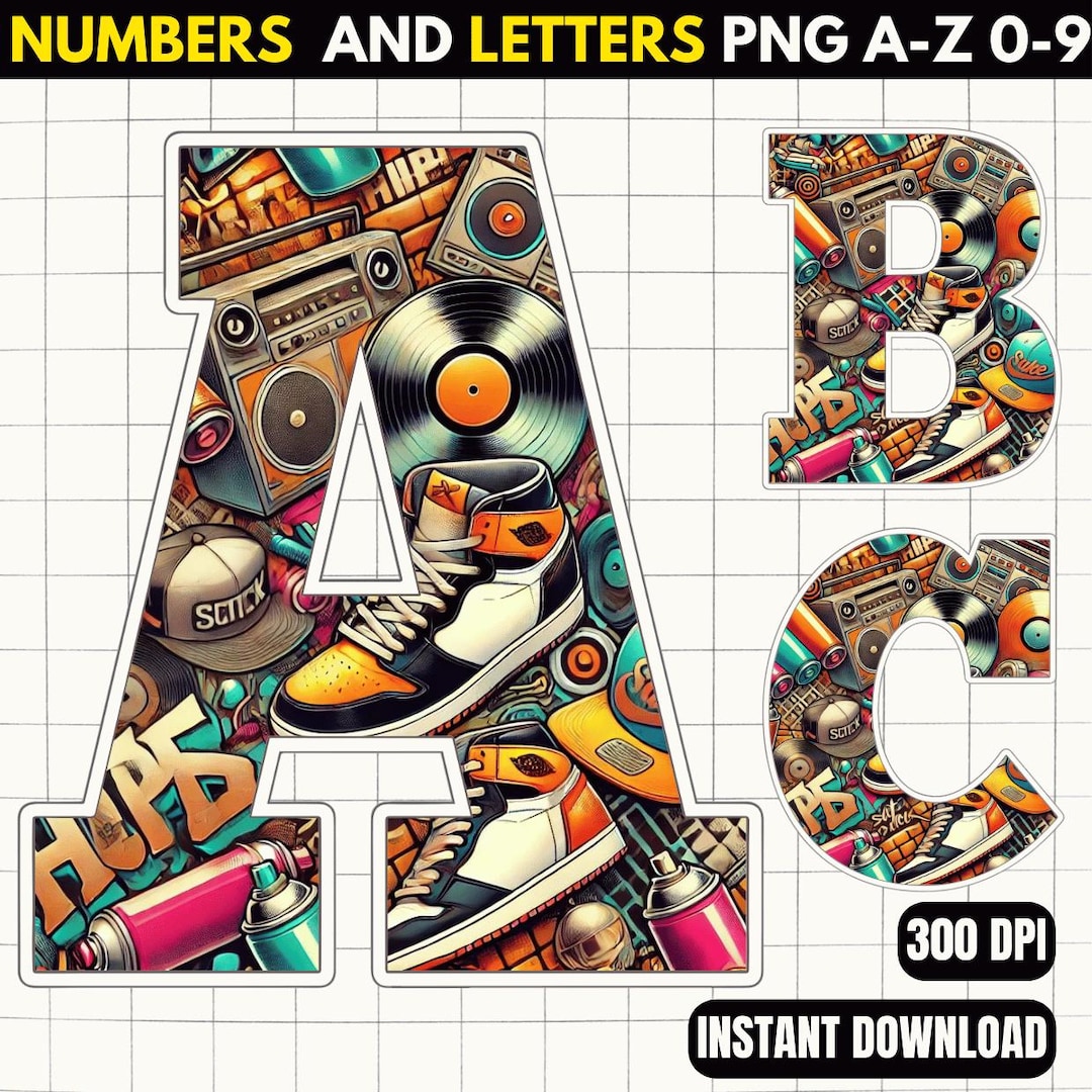 Hip Hop Alphabet PNG - Hip Hop Alphabet - Hip Hop Letters Png - Hip Hop ...