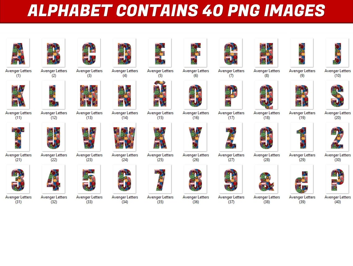Superhero Alphabet PNG Superhero Letter Font Clip Art PNG - Etsy Canada