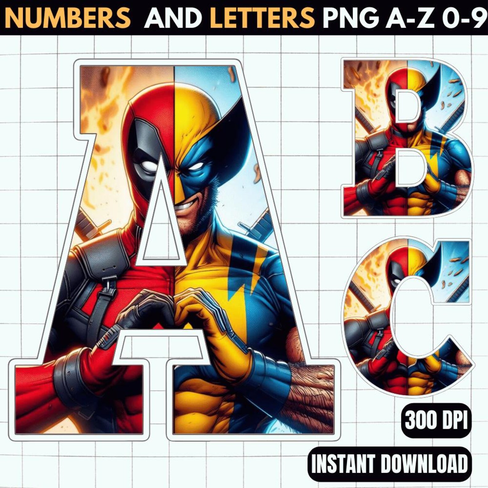 Superhero Alphabet PNG Superhero Birthday Banner Superhero Letters Png ...