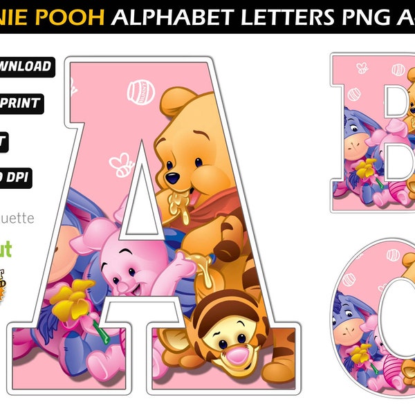 Winnie Pooh Letters - Etsy