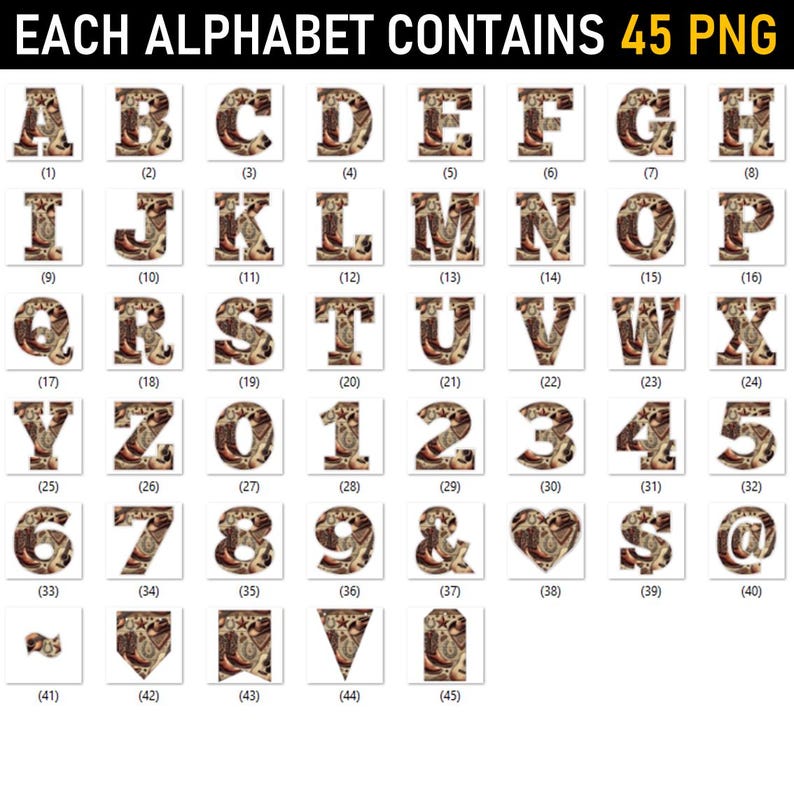 Cowboy-Alphabet PNG - Cowboy-Alphabet - Cowboy-Buchstaben Png - Cowboy ...